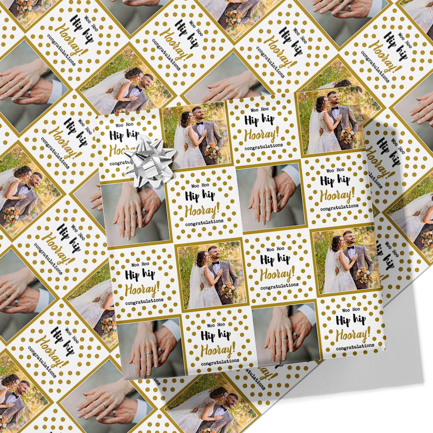 Hip Hip Hooray! Congratulations Photo Wrapping Paper – Printster