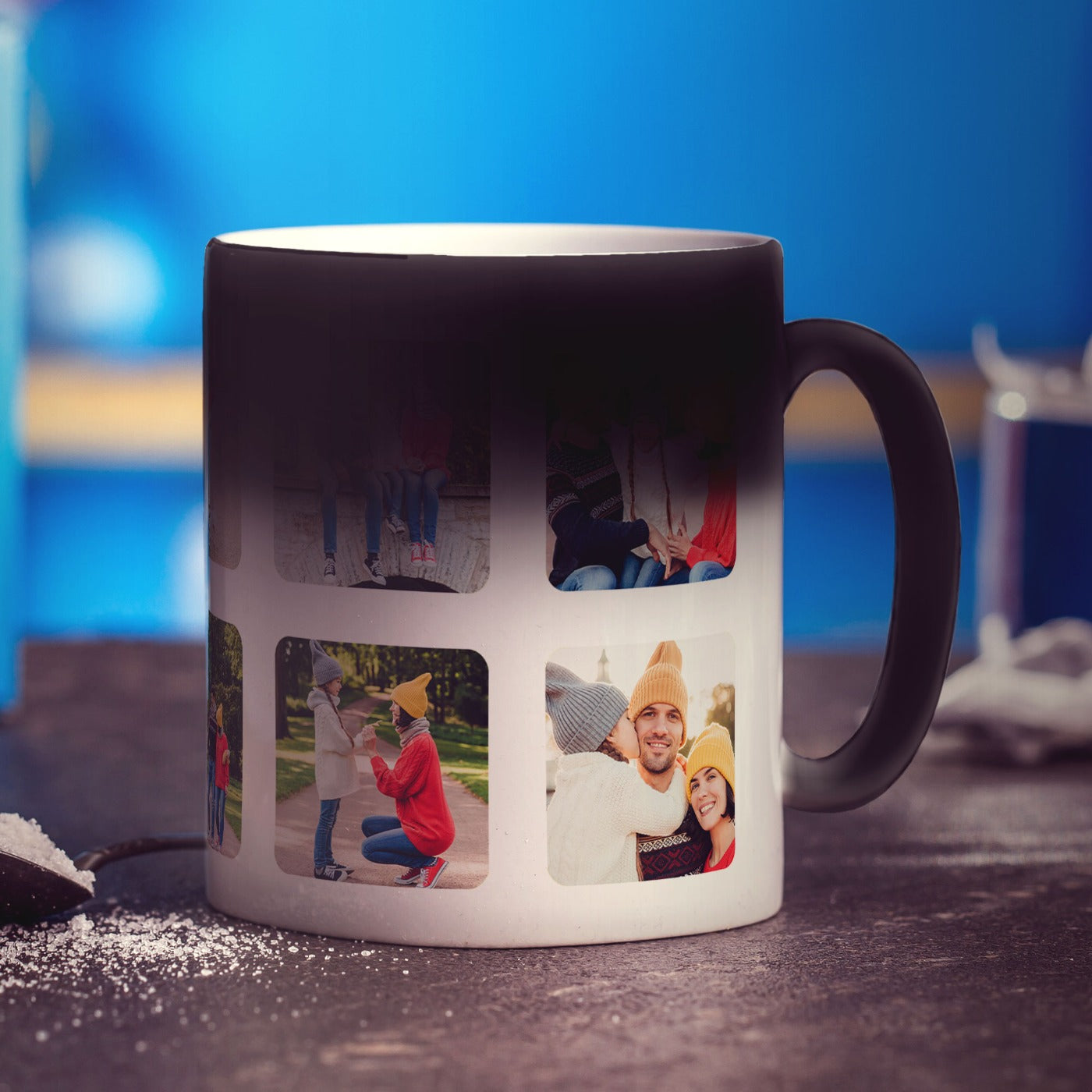 Magic Heat Sensitive Collage Mug with 10 Photos – Printster